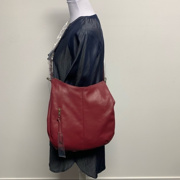 Time and Tru | Bags | Time And Tru Burgundy Claire Hobo 3 Way Strap Bag ...